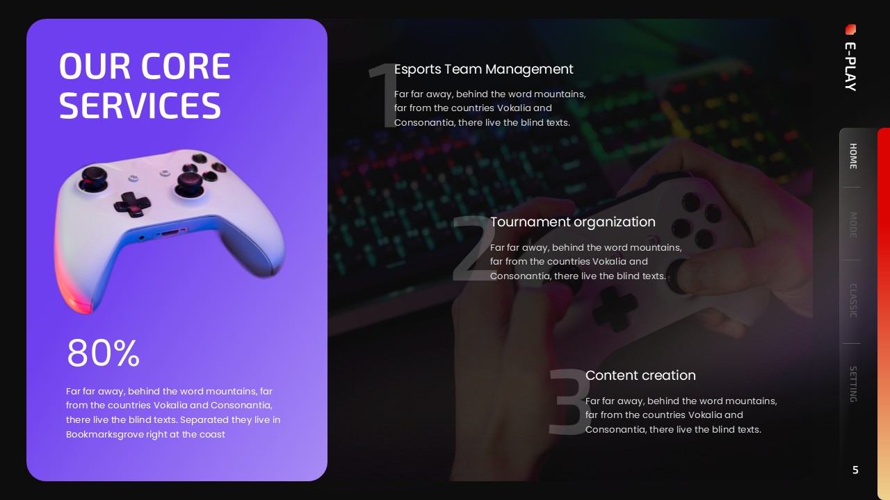 E-Play Esport Gaming Presentation PowerPoint Template, Presentation ...