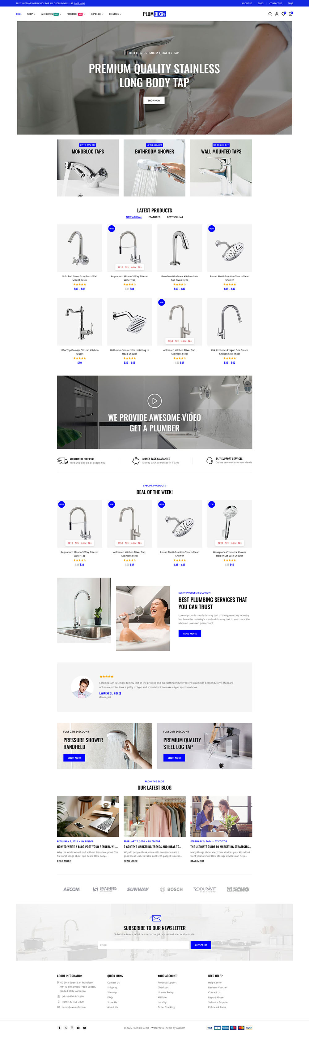 Plumbix - Plumbing and Hardware Store WordPress Theme by codezeel | ThemeForest