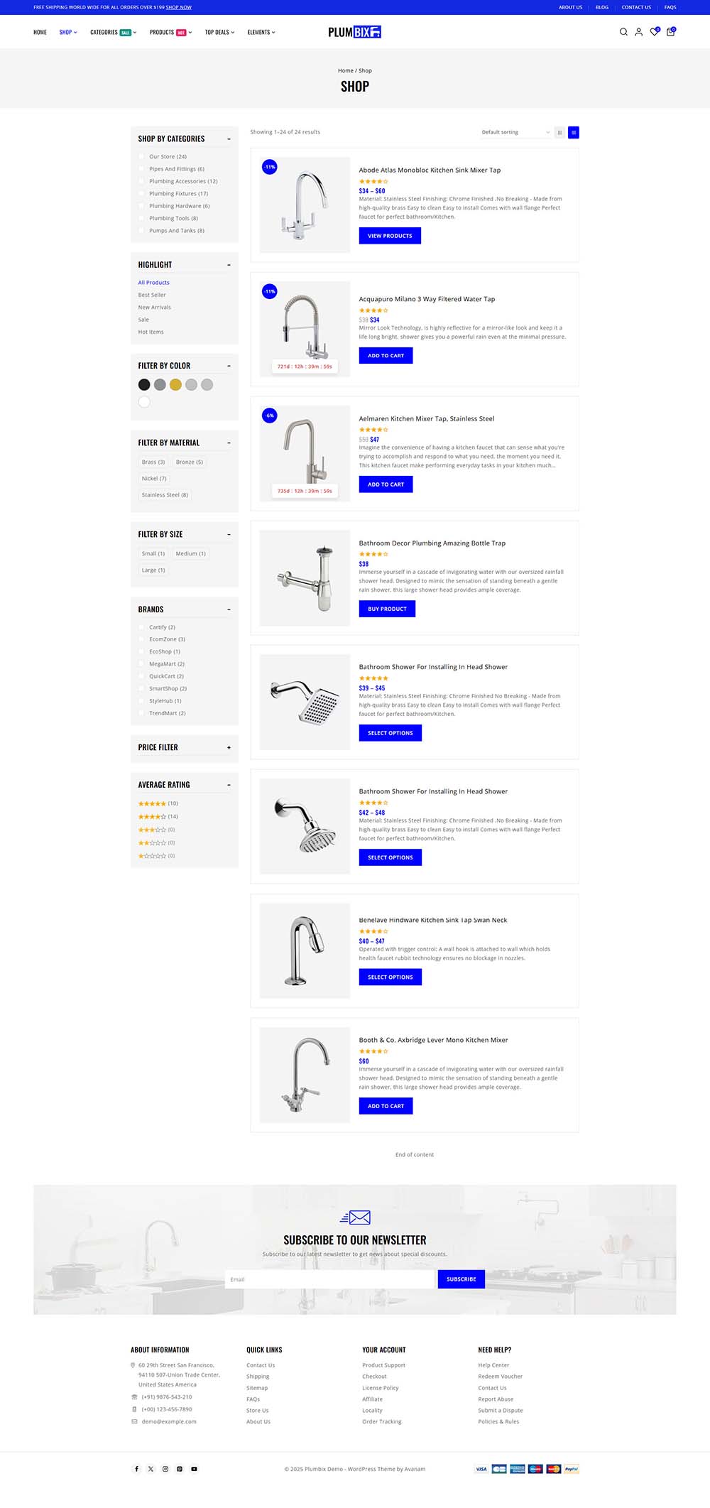 Plumbix - Plumbing and Hardware Store WordPress Theme by codezeel | ThemeForest