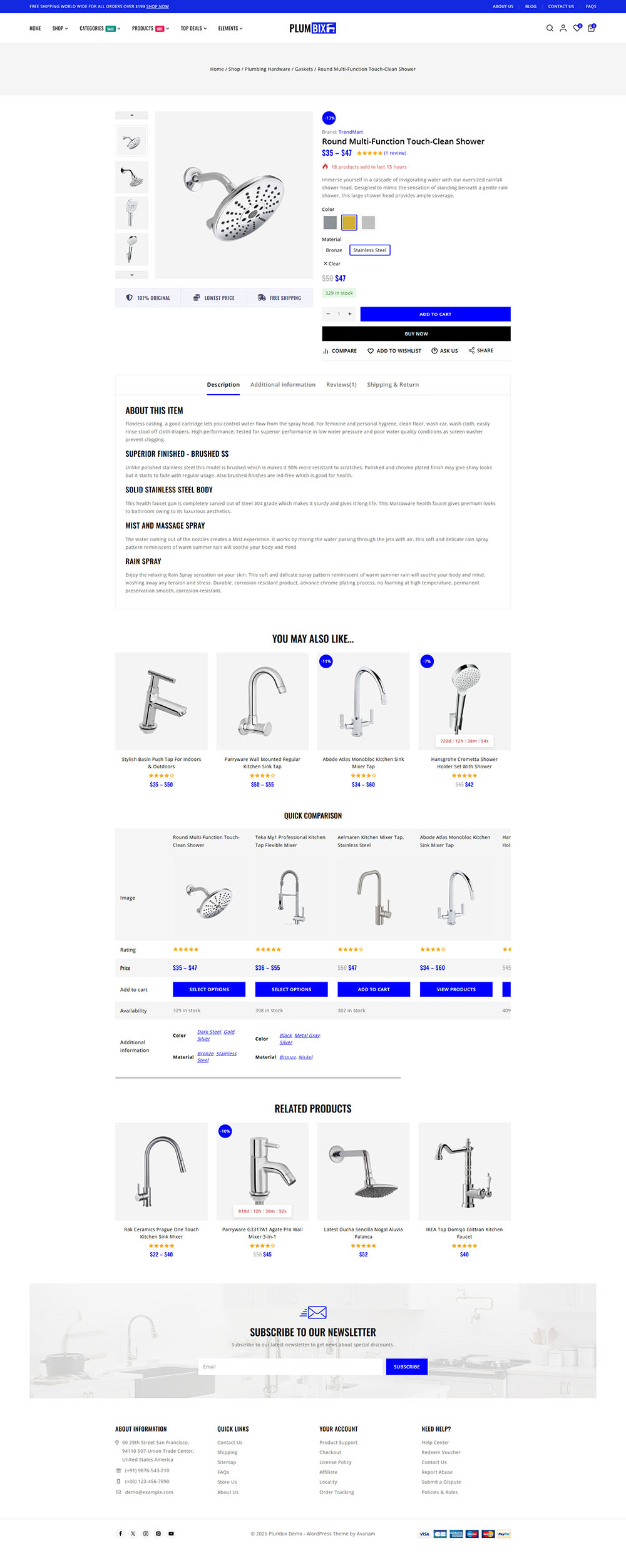 Plumbix - Plumbing and Hardware Store WordPress Theme by codezeel | ThemeForest
