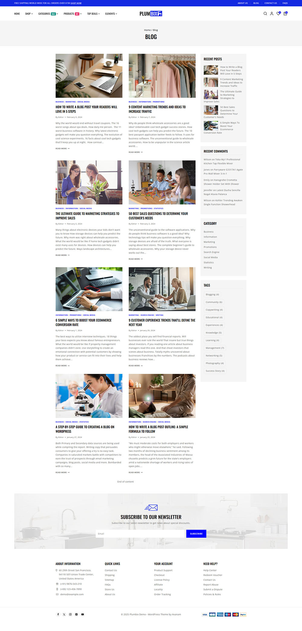 Plumbix - Plumbing and Hardware Store WordPress Theme by codezeel | ThemeForest