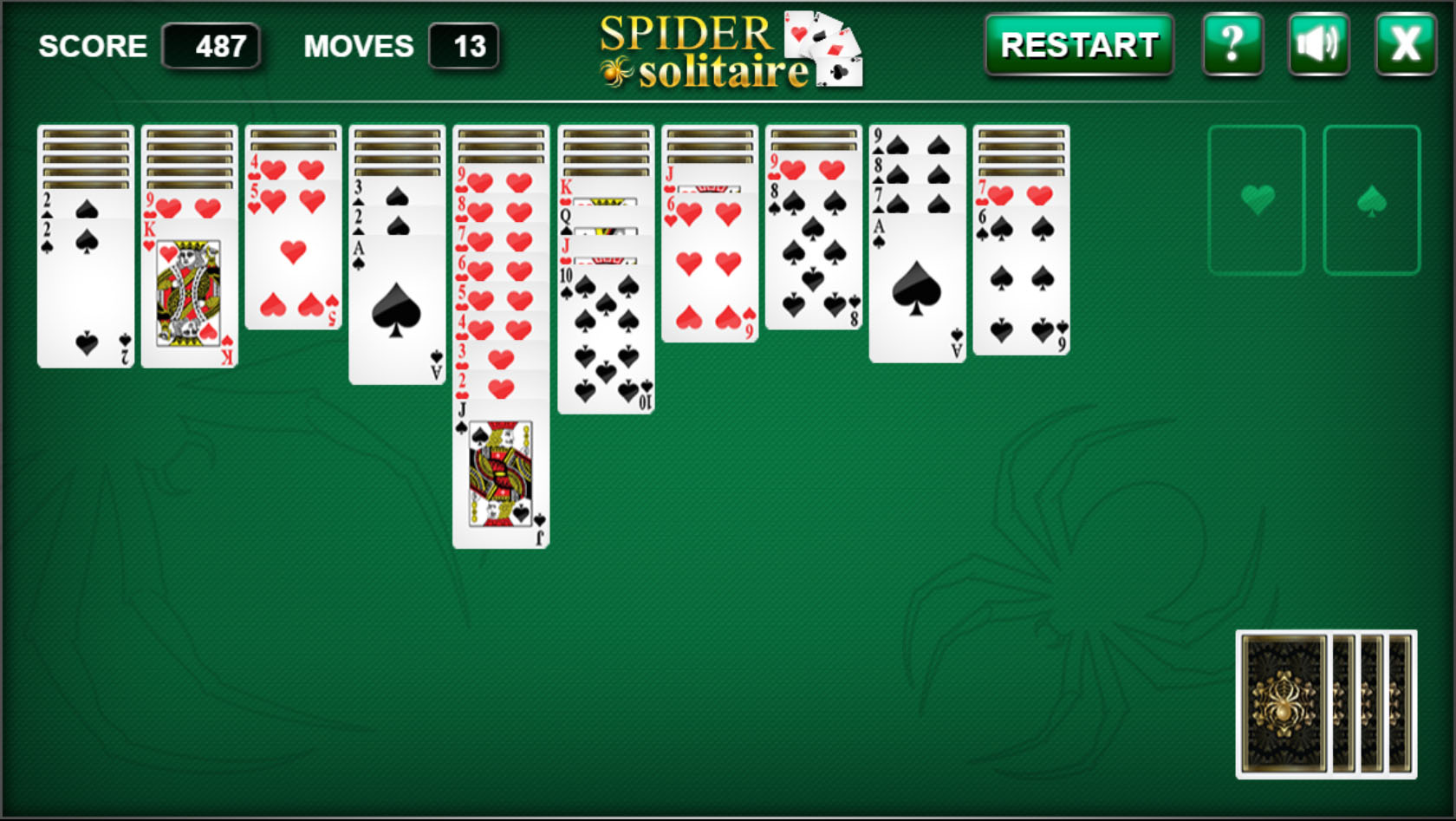 Spider Solitaire - HTML5 Solitaire Game by codethislab | CodeCanyon