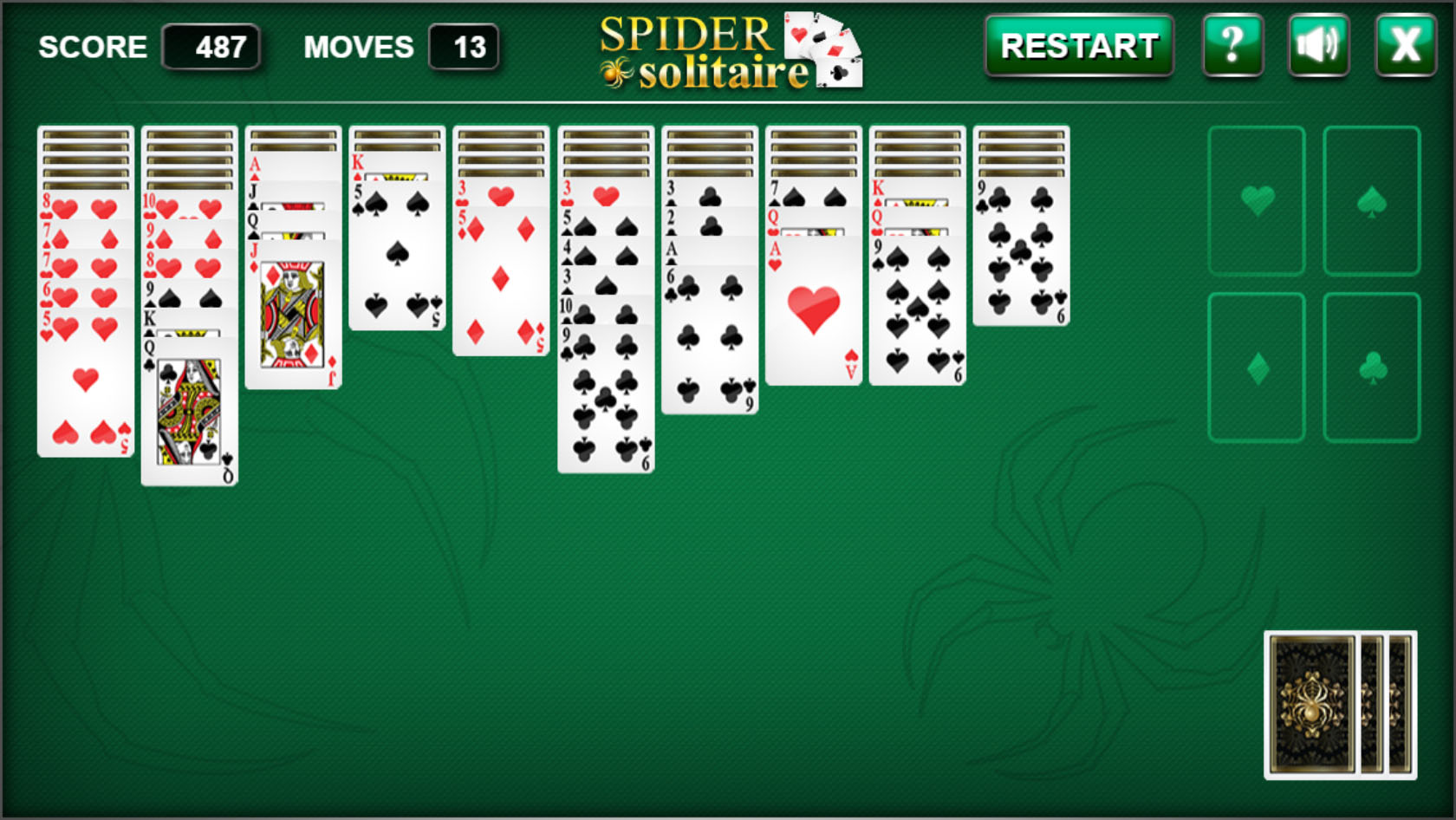 Spider Solitaire - HTML5 Solitaire Game by codethislab | CodeCanyon