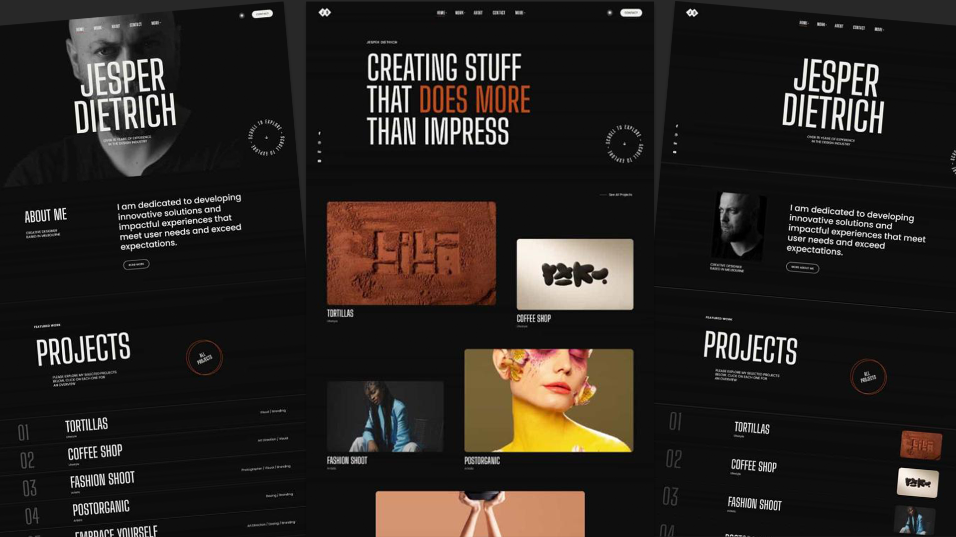 Jesper - Creative Portfolio Showcase HTML Website Template by Themetorium