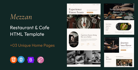 Mezzan | Restaurant & Cafe HTML Template by capricorn-studio | ThemeForest