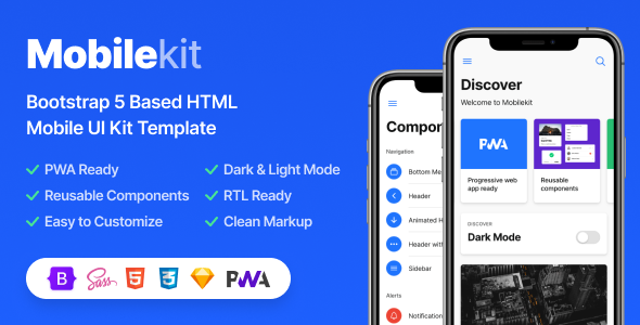 Mobilekit - Bootstrap 5 Based HTML Template by Bragher | ThemeForest