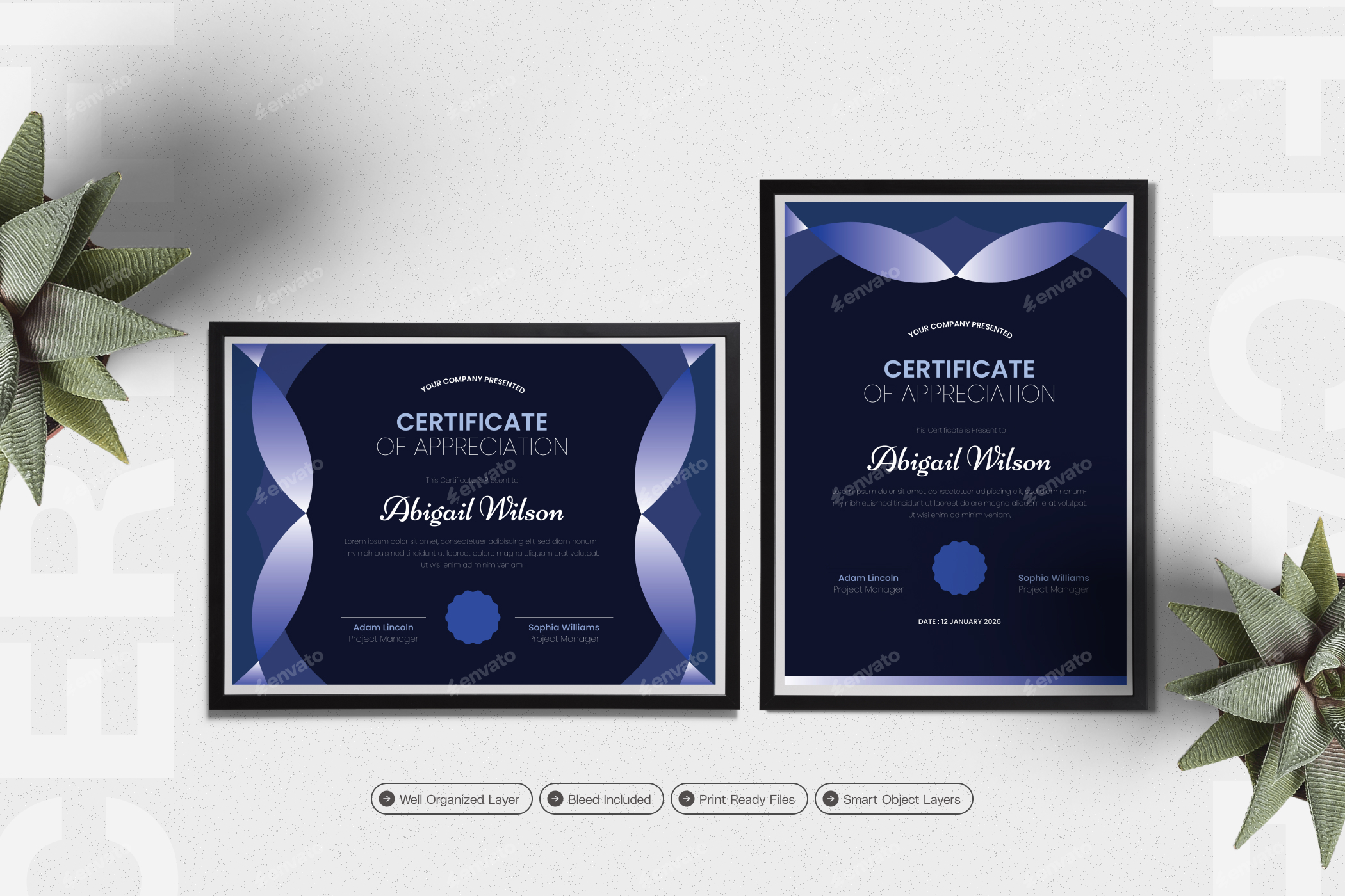 Blue Gradient - Certificate, Print Templates | GraphicRiver
