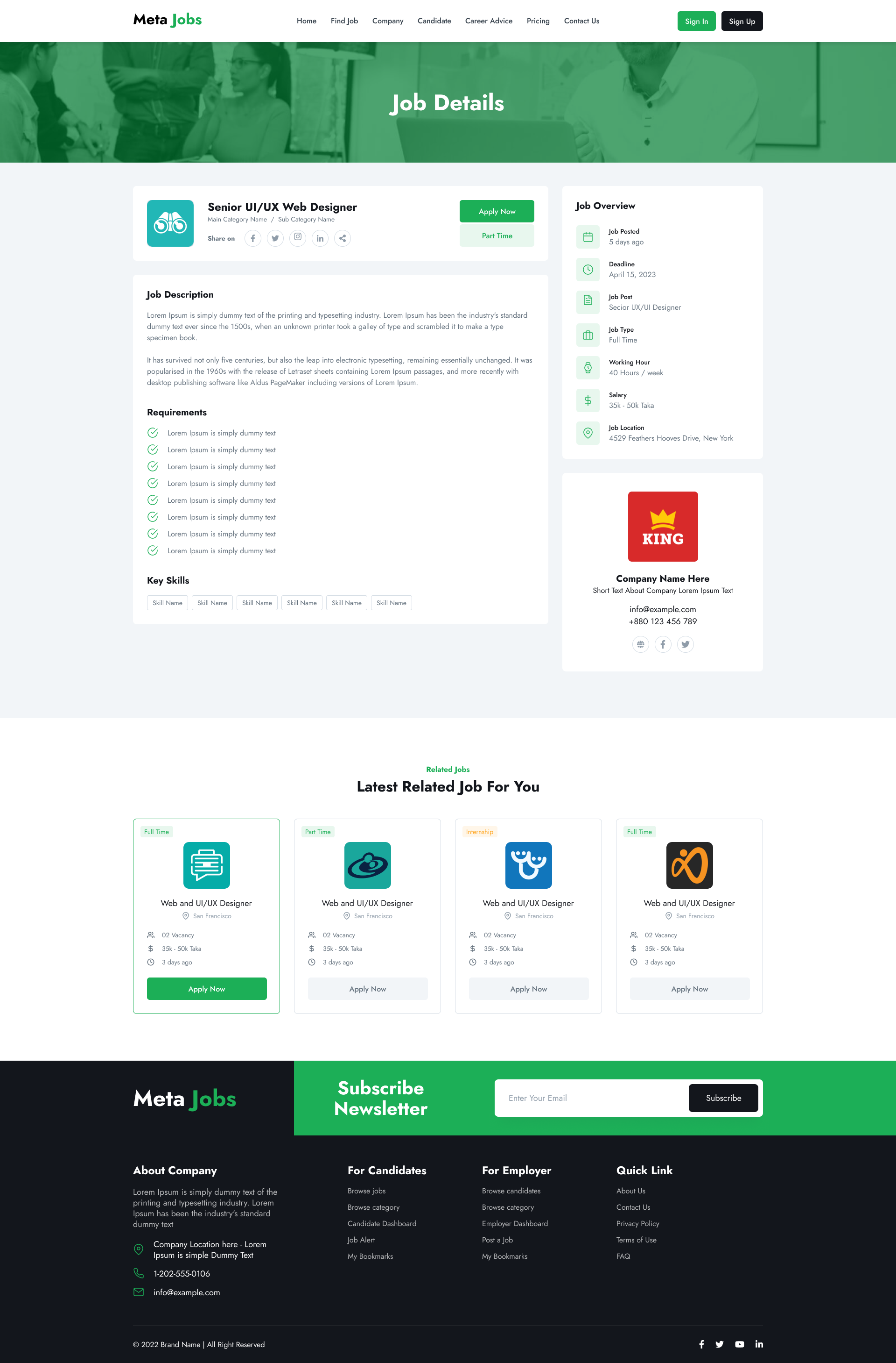 Metajob- Fullstack Job Board App with Nextjs by JS_Template | CodeCanyon