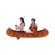 Vector Illustration of Native Americans in Canoe, Vectors | GraphicRiver