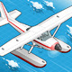 Isometric Flying Seaplane in Front View, Vectors | GraphicRiver