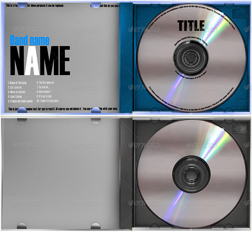 CD Template : Case and Label, Graphics | GraphicRiver