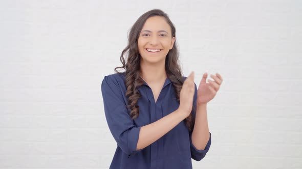 Indian girl clapping, Stock Footage | VideoHive
