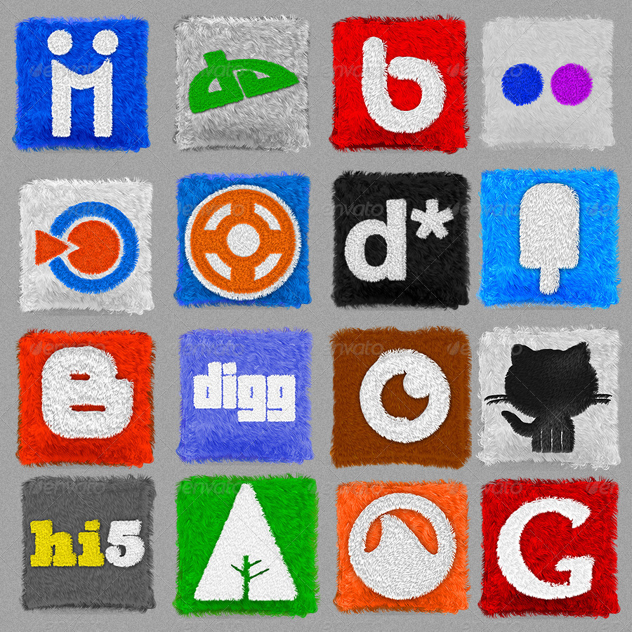 Furry Icons, Icons | GraphicRiver