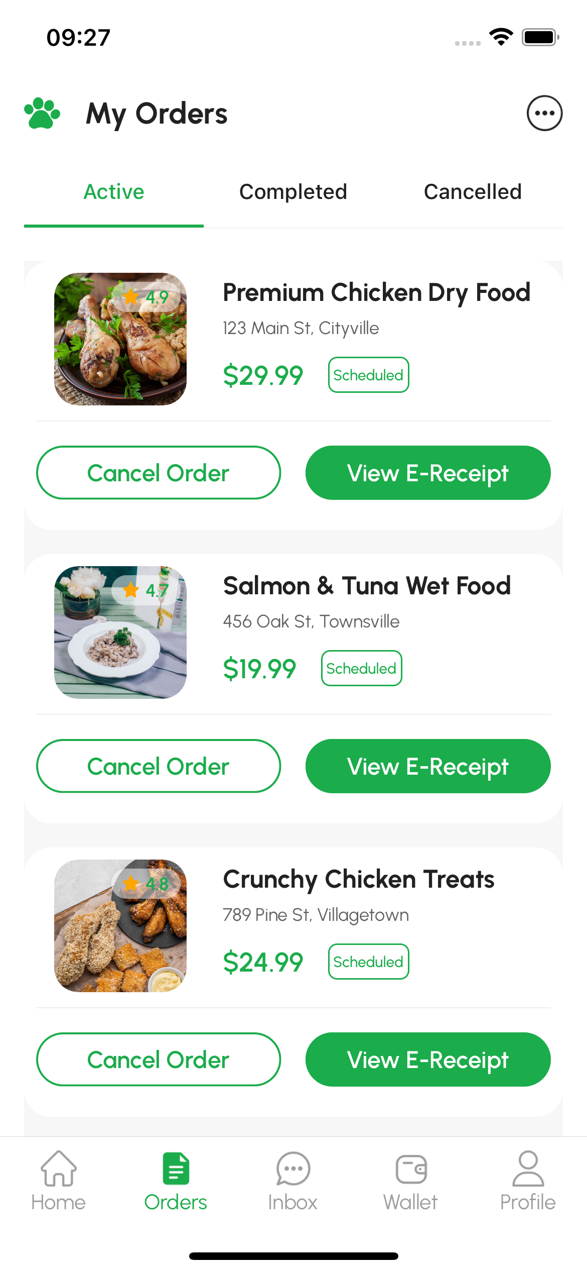 Taily - Pet Food Delivery React Native CLI App Ui Kit by lalastudio12
