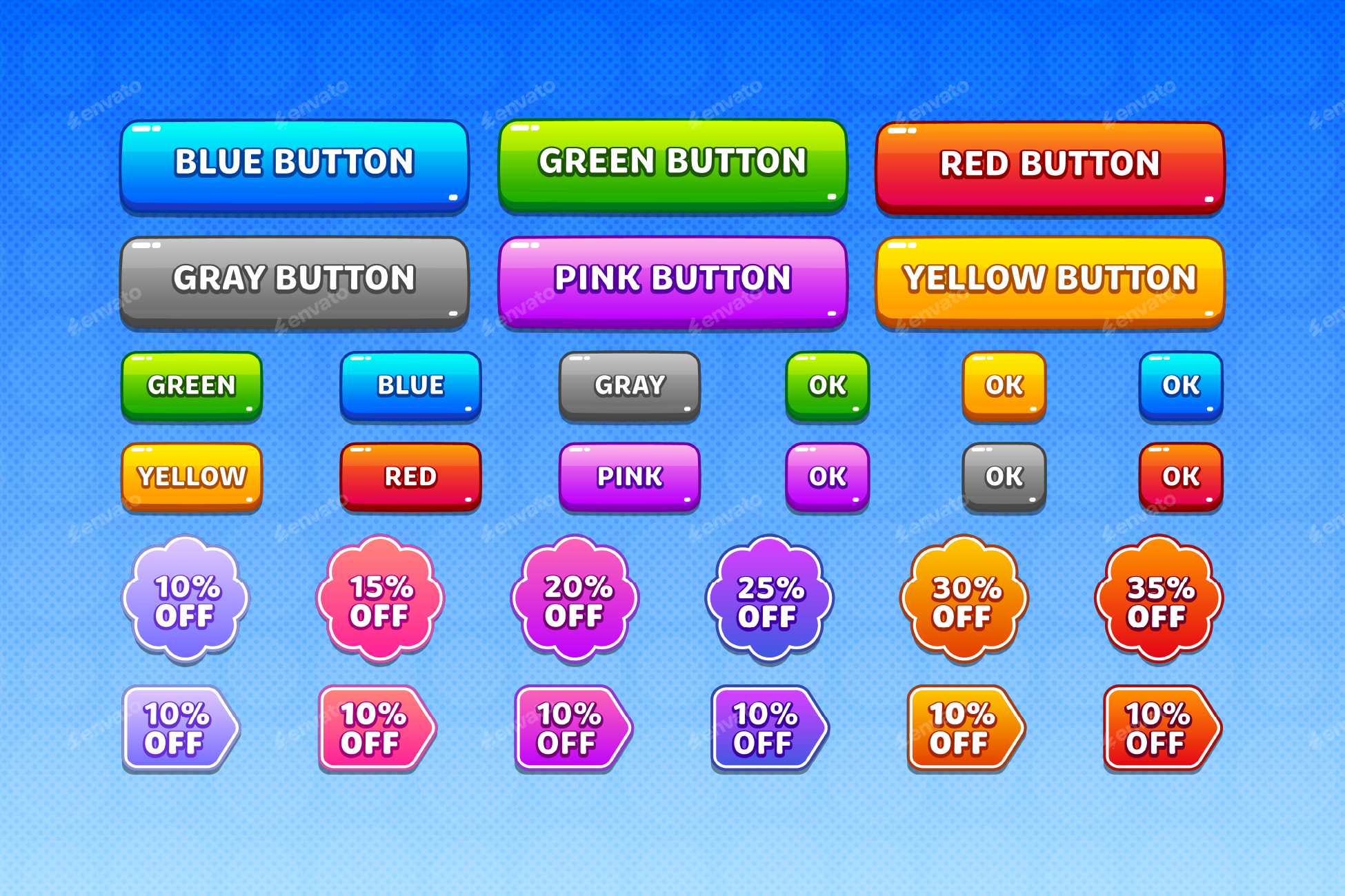 Game UI pack for mobile casual game, Game Assets | GraphicRiver