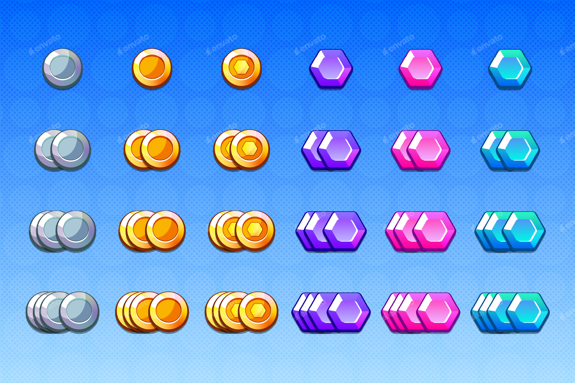 Game UI pack for mobile casual game, Game Assets | GraphicRiver