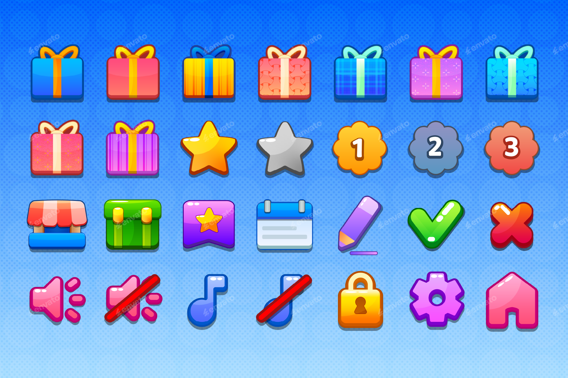 Game UI pack for mobile casual game, Game Assets | GraphicRiver