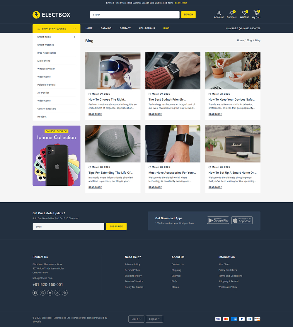 Electbox - Multipurpose Electronics Store Shopify 2.0 Responsive Theme by codezeel