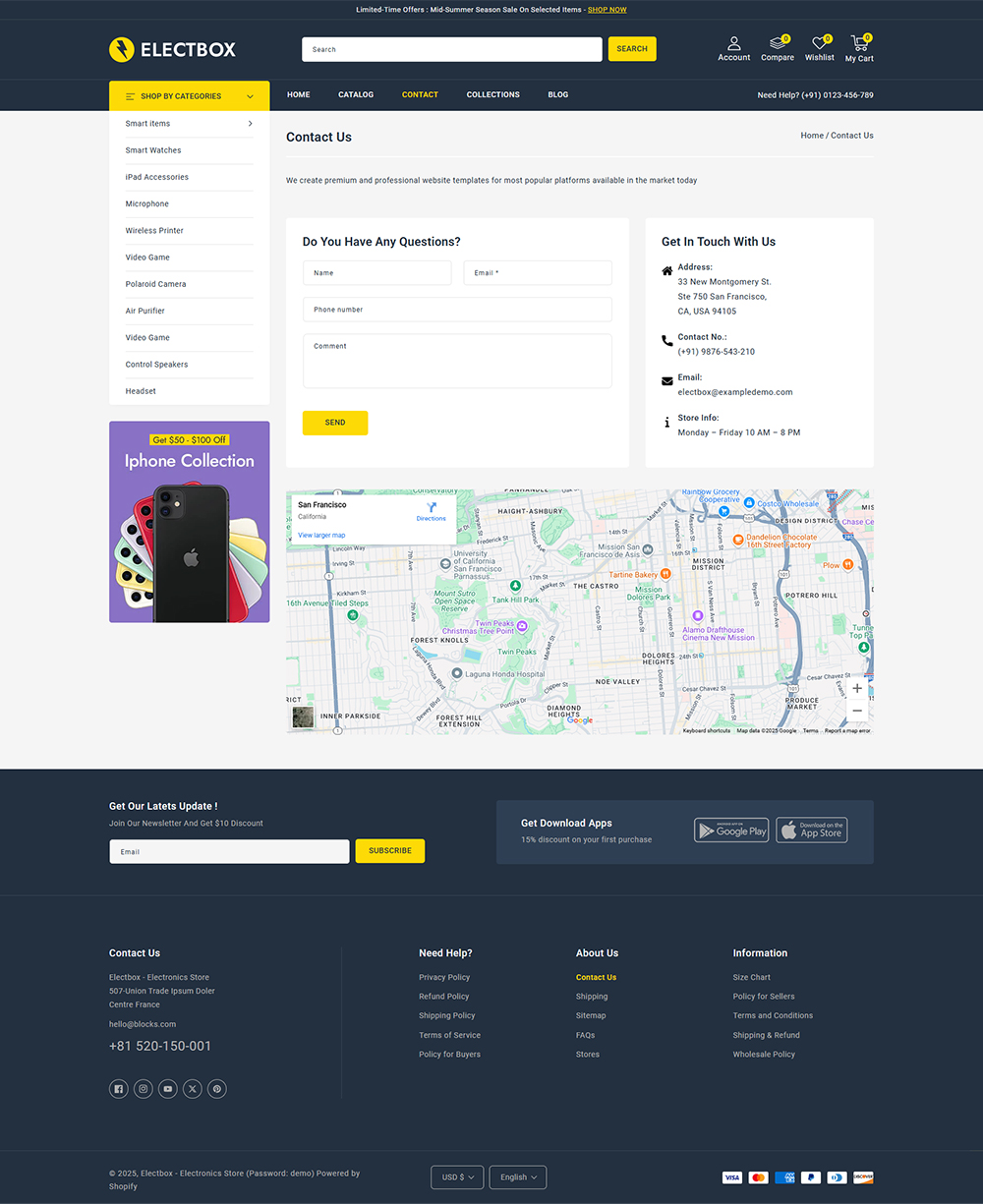 Electbox - Multipurpose Electronics Store Shopify 2.0 Responsive Theme by codezeel