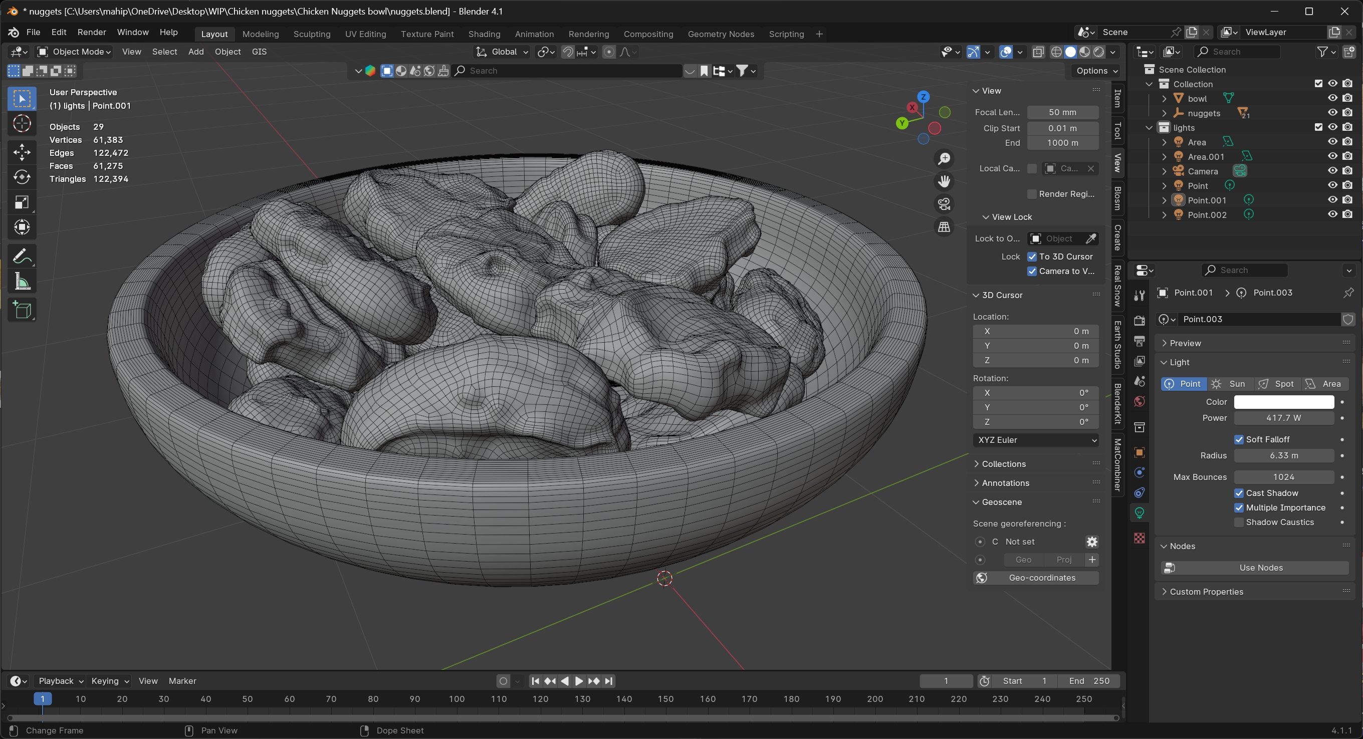 Chicken Nuggets bowl by TurboCG | 3DOcean