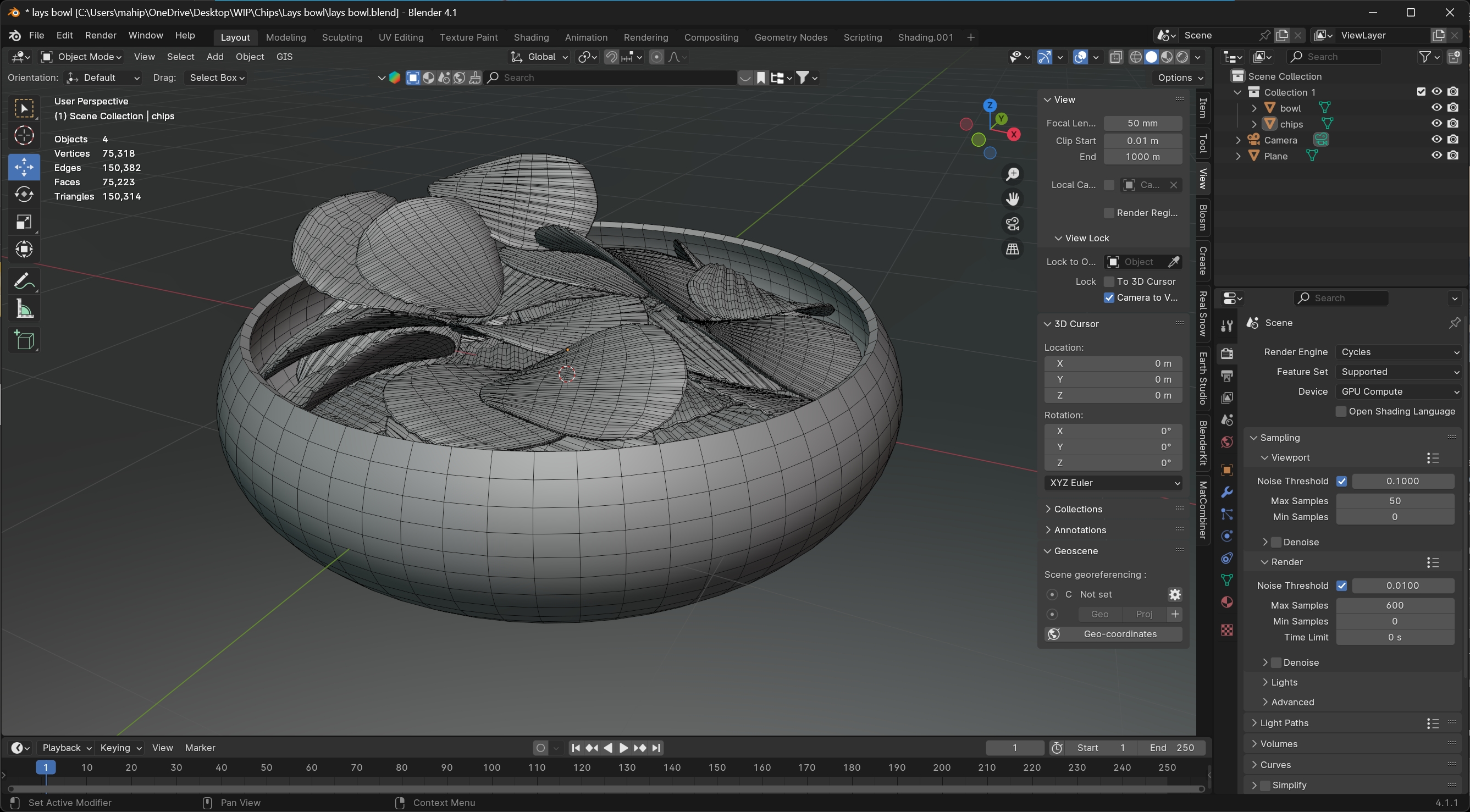 Lays Bowl by TurboCG | 3DOcean