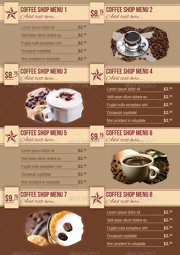 A4 Food Menu / Flyer, Print Templates | GraphicRiver