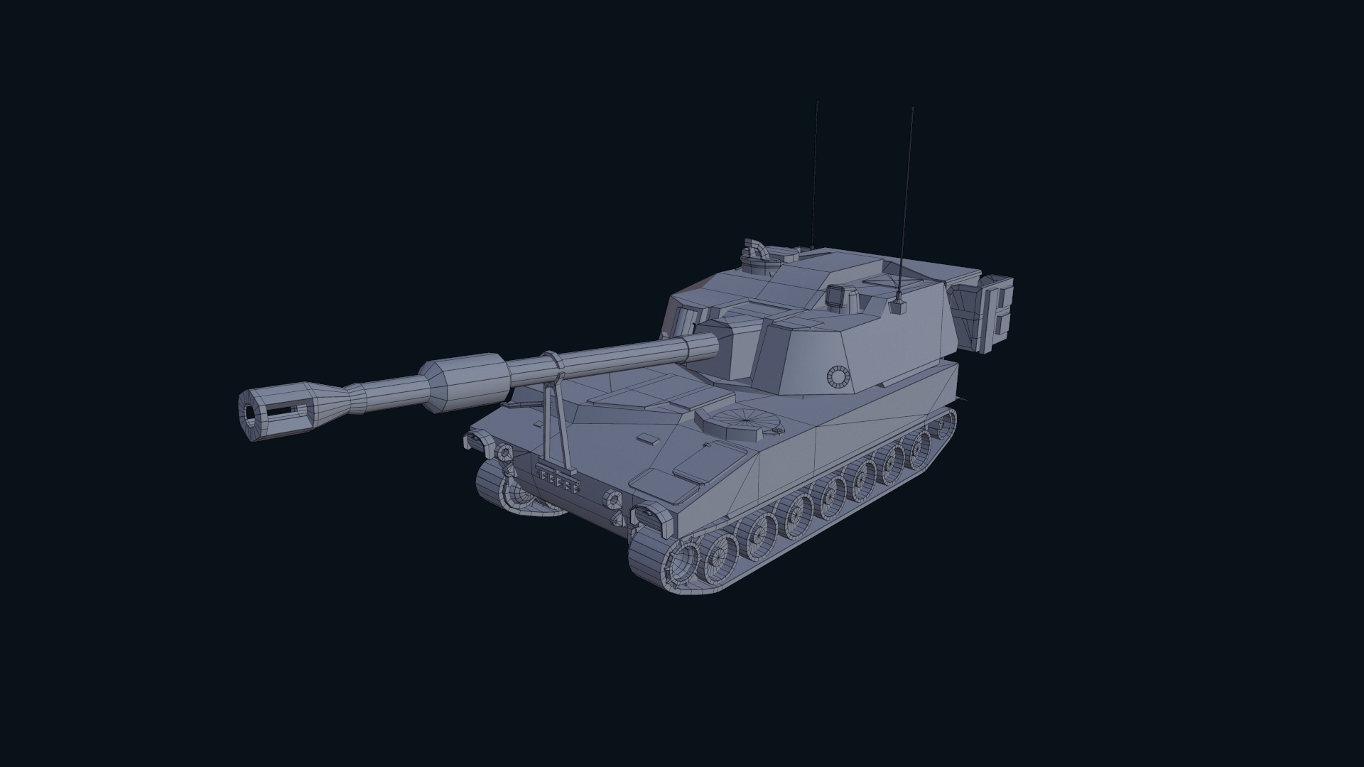 Asset - Army - M109 Howitzer Model Realistic Low-poly 3D model by diepdd