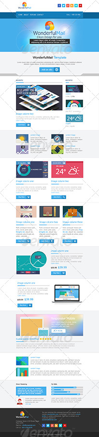 WonderfulMail Email Template Design Vol 8, Web Elements | GraphicRiver