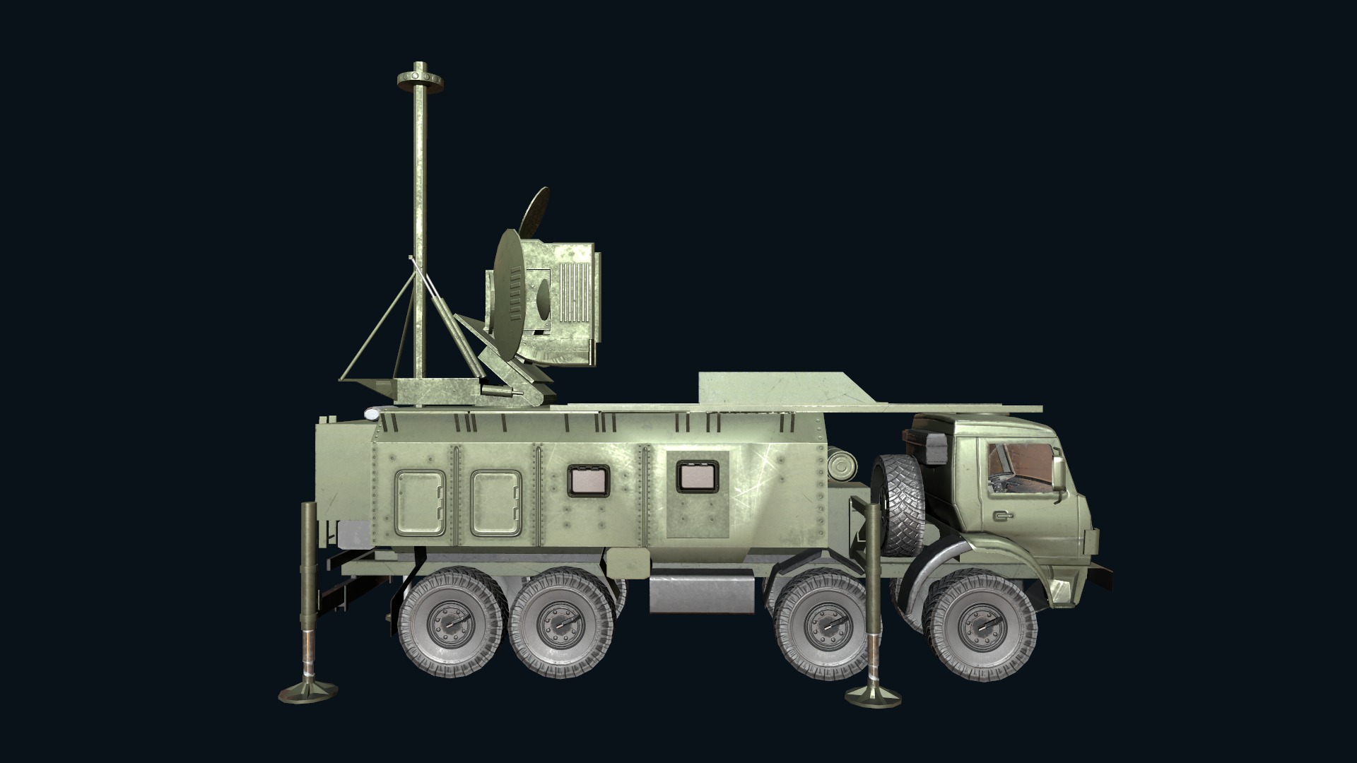 Asset - Army - Krasukha 4 EW System - 01 3D Model Realistic VR / AR ...