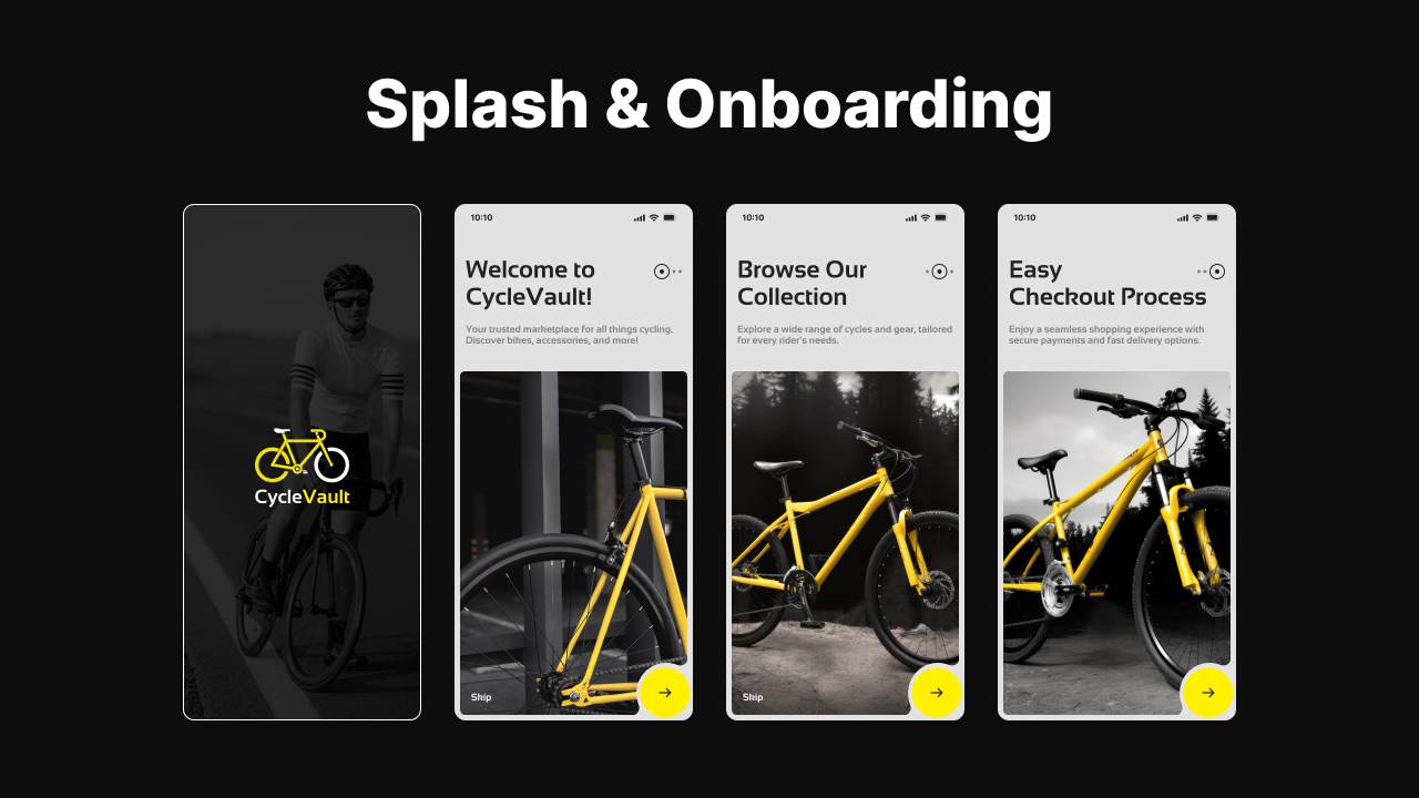 CycleVault - D2C Cycle eCommerce Store Flutter Mobile App Template | Android & iOS UI Kit by ...