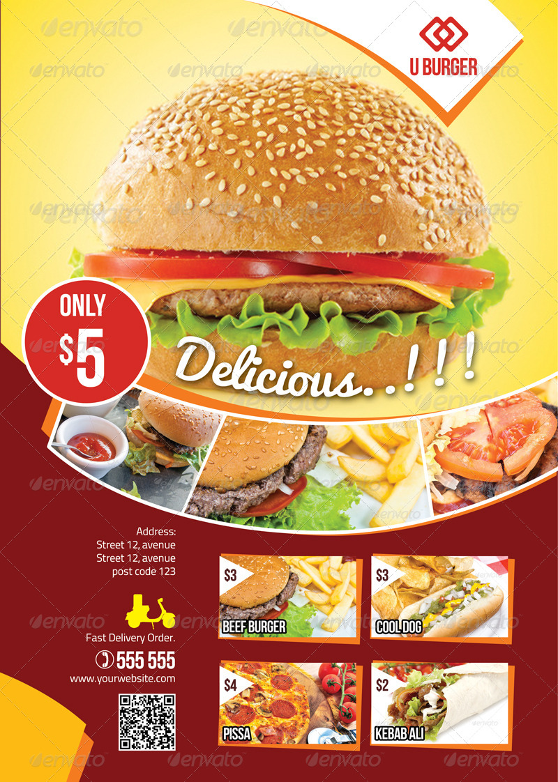 Bundle - Fastfood Flyer Template by JROHCreative | GraphicRiver