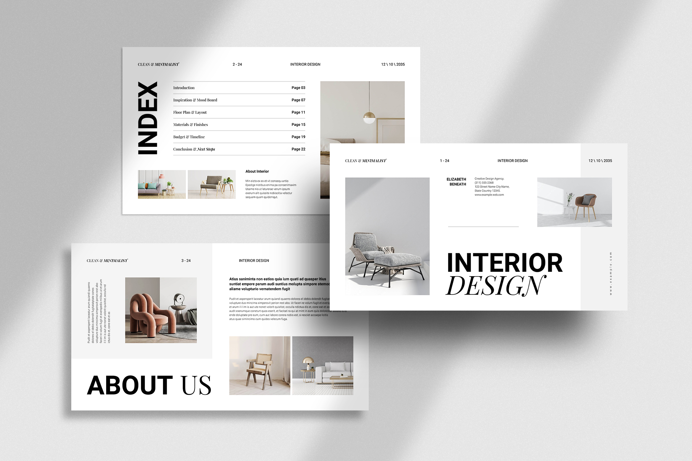 Interior Design Presentation Powerpoint Template, Presentation Templates