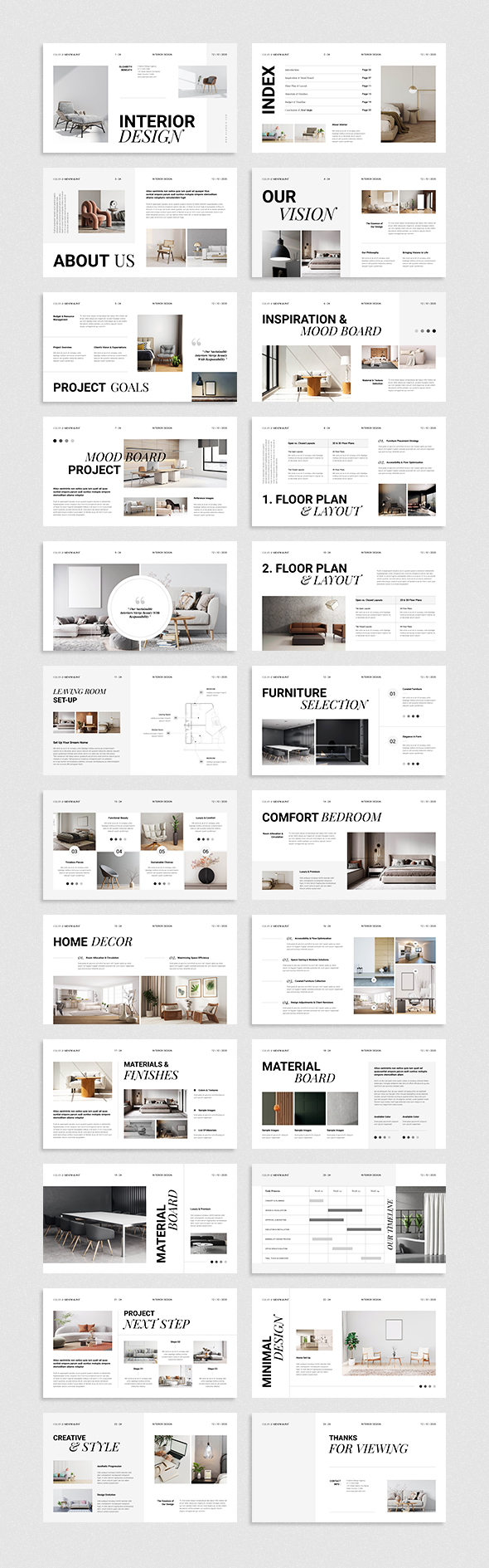 Interior Design Presentation Powerpoint Template, Presentation Templates