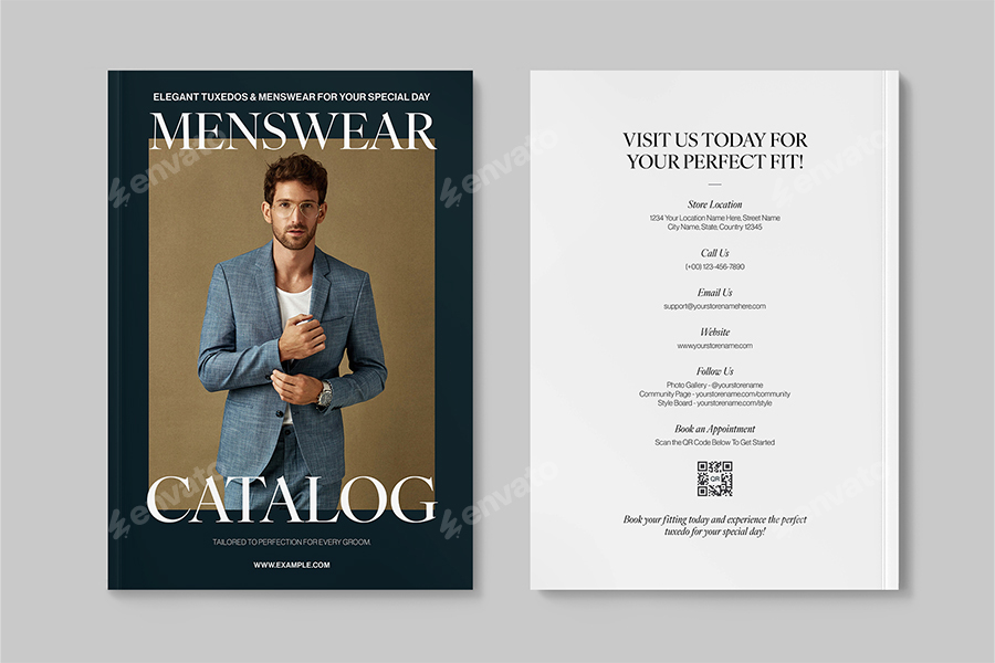 Menswear Clothing Catalog, Print Templates | GraphicRiver