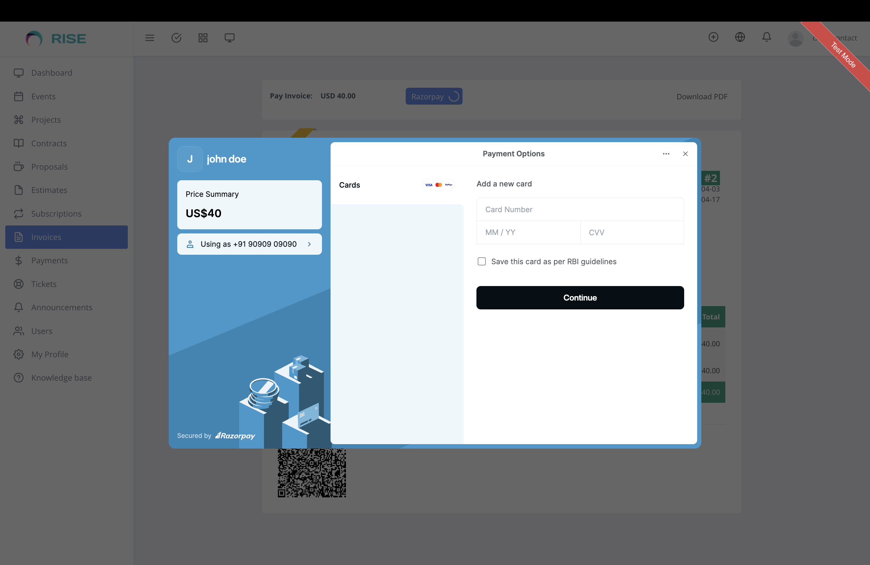 Razorpay Payment Gateway for RISE CRM by Hopperstack | CodeCanyon