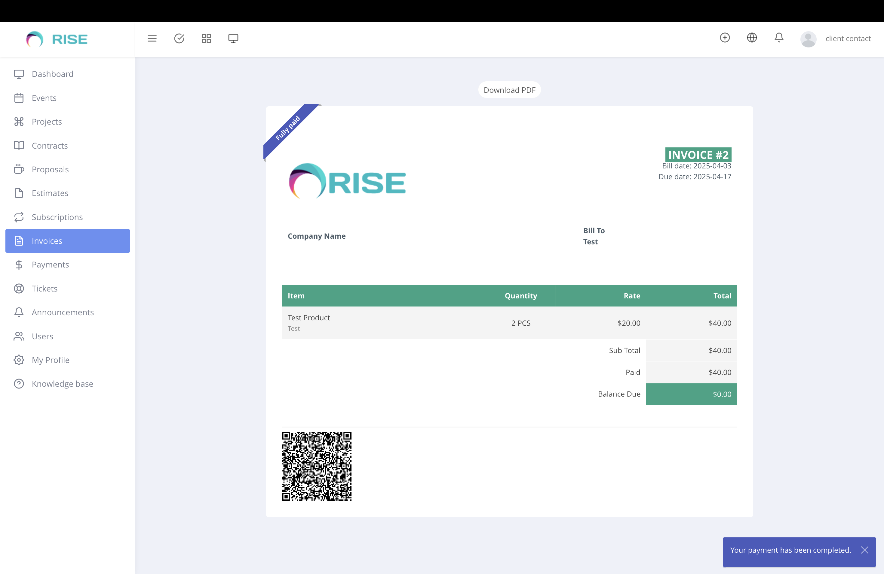 Razorpay Payment Gateway for RISE CRM by Hopperstack | CodeCanyon
