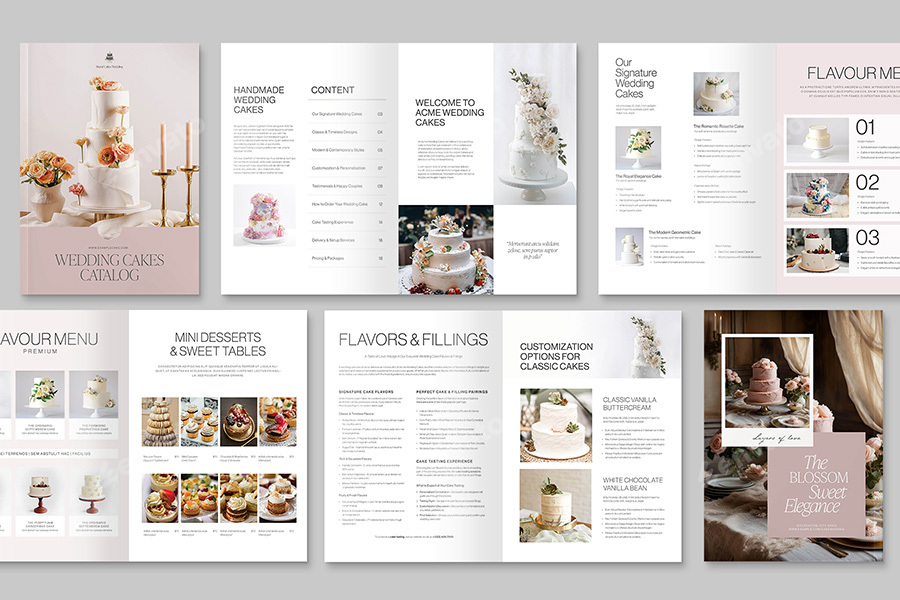 Wedding Cake Catalog, Print Templates | GraphicRiver