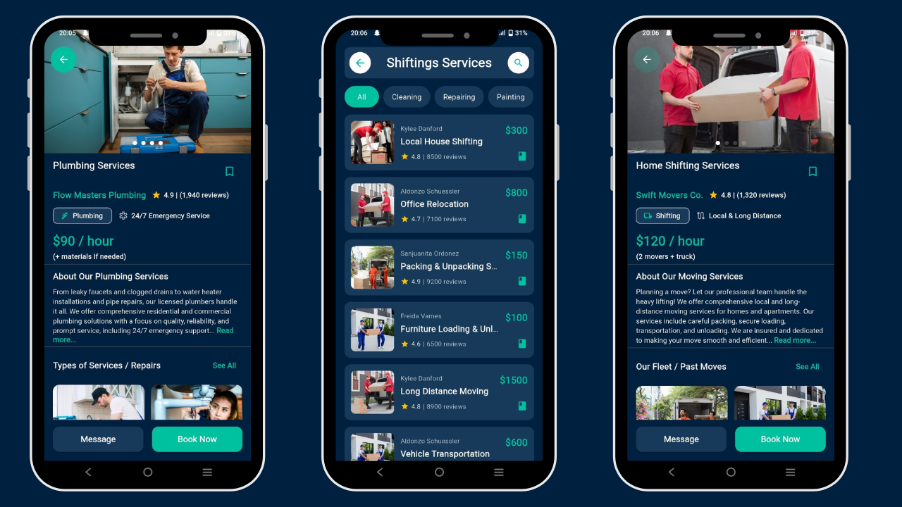 AI-Powered Handyman Home Service Flutter App UI Kit | On-Demand Handyman Services Flutter by ...