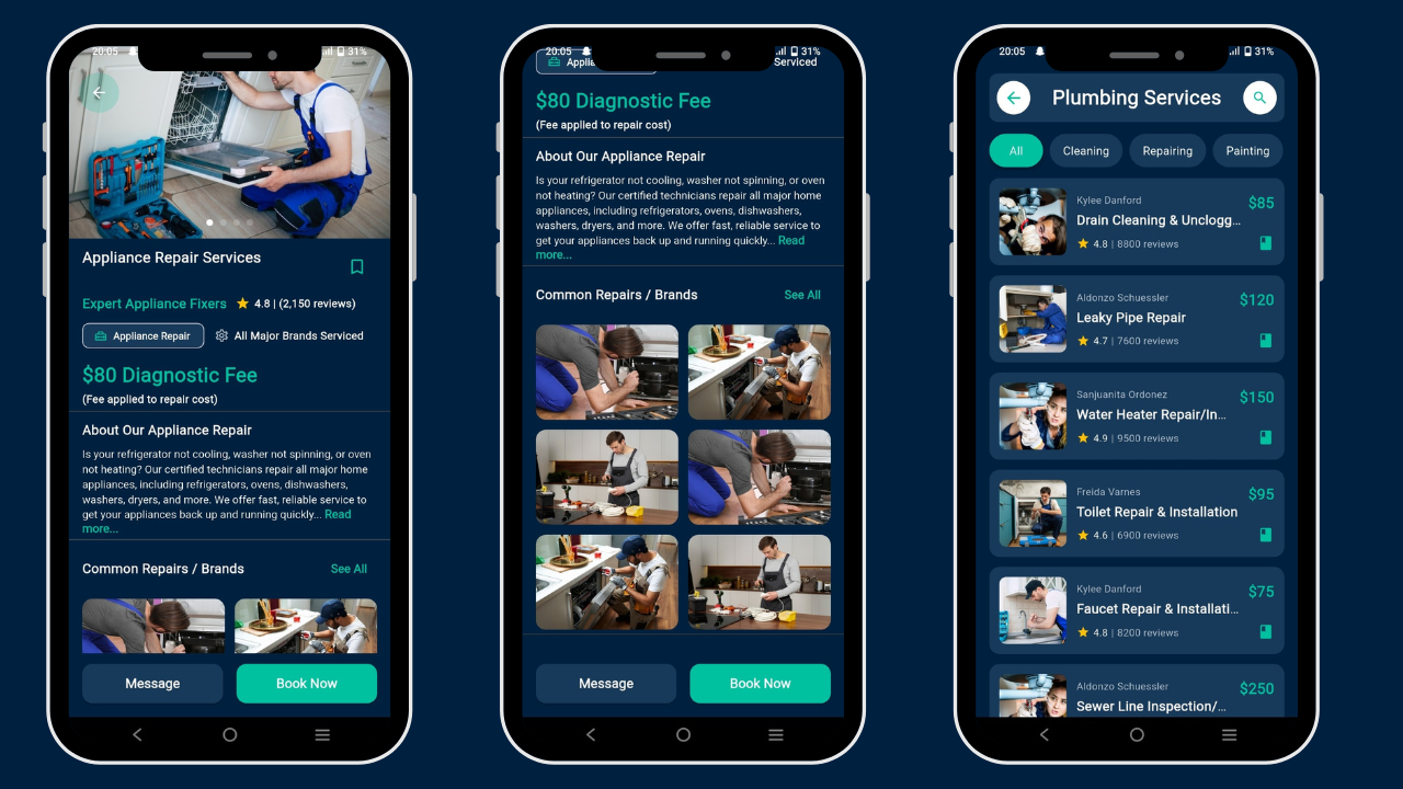 AI-Powered Handyman Home Service Flutter App UI Kit | On-Demand Handyman Services Flutter by ...