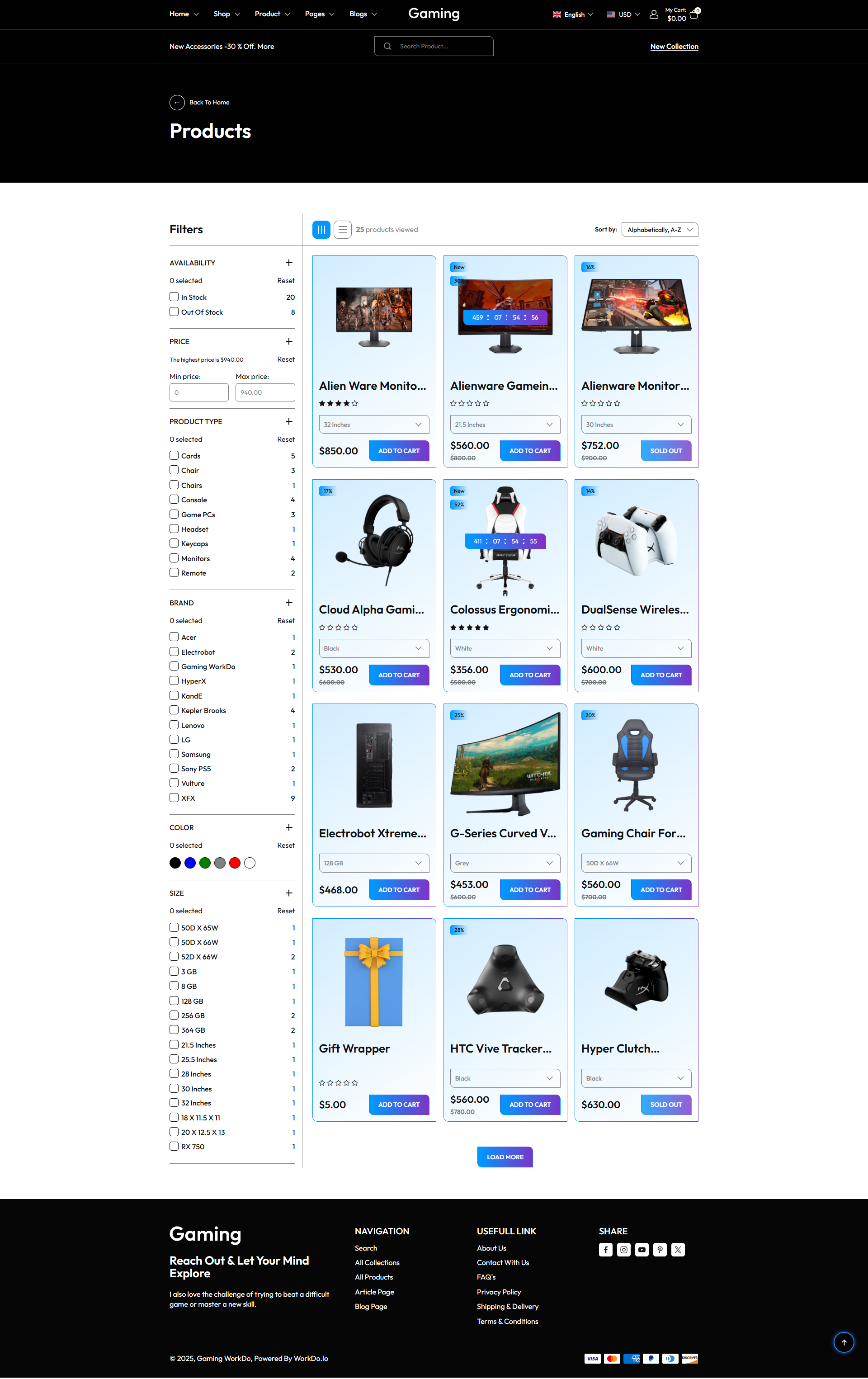 Gaming - Shopify 2.0 eCommerce Theme by WorkDo | ThemeForest