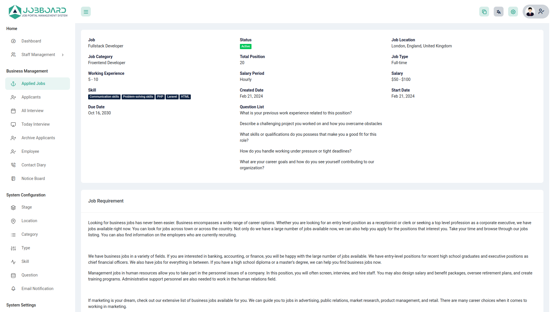Job Board - Job Portal Management System by smartwebinfotech | CodeCanyon