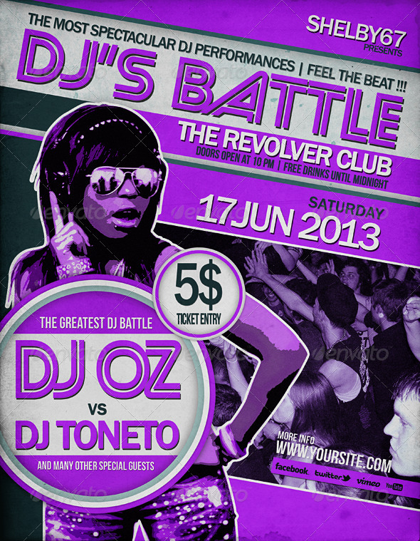 DJ Battle Flyer / Poster, Print Templates | GraphicRiver