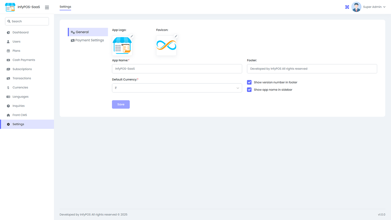 Pos Saas For Multi Store Outlets Built On Laravel React Js By Infyomlabs