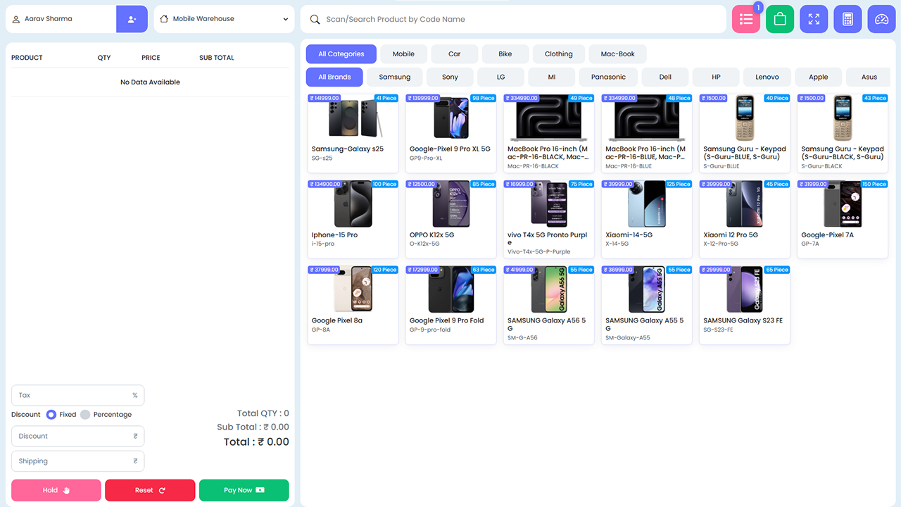 POS Saas for Multi Store / Outlets - Built on Laravel + React JS by ...