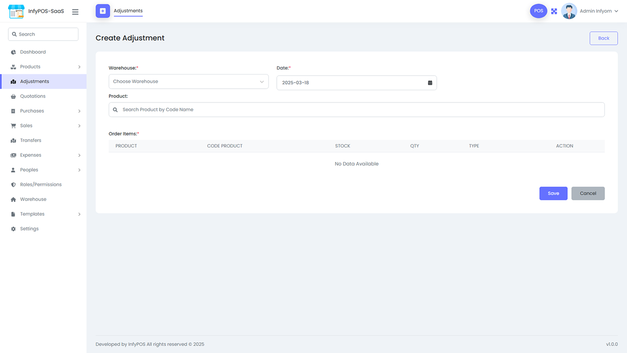 Pos Saas For Multi Store Outlets Built On Laravel React Js By Infyomlabs