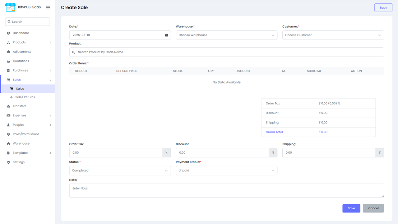 Pos Saas For Multi Store Outlets Built On Laravel React Js By Infyomlabs