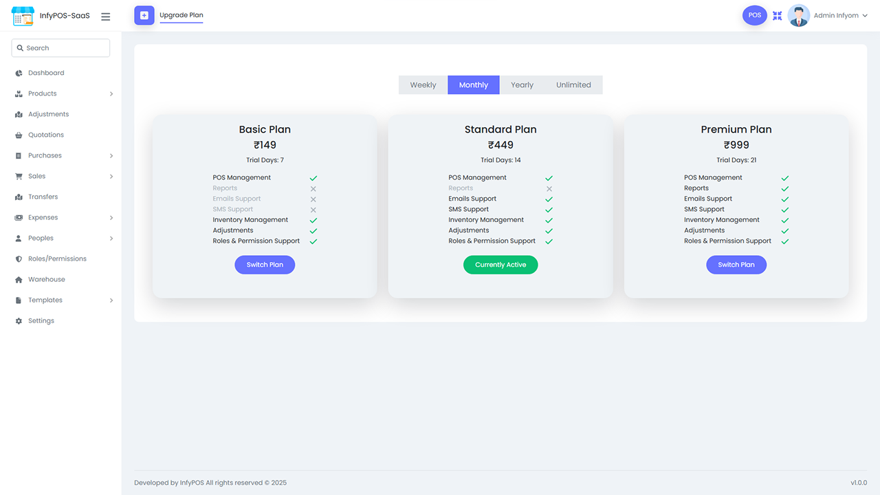 Pos Saas For Multi Store Outlets Built On Laravel React Js By Infyomlabs
