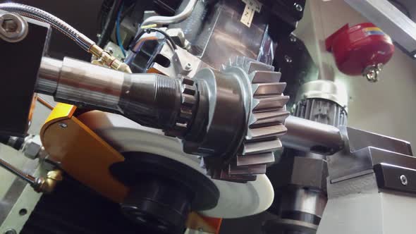 Grinding Machine. Simulation of the Grinding Process of a Steel Gear ...