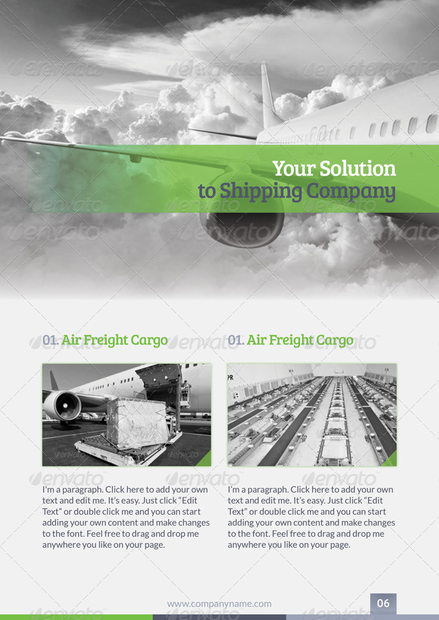 International Freight Brochure Template, Print Templates | GraphicRiver