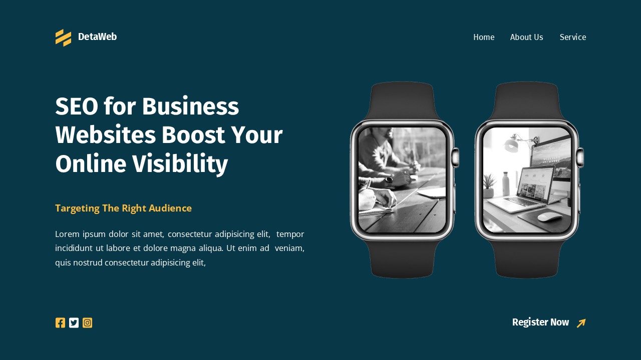 Business Website Presentation Template, Presentation Templates ...